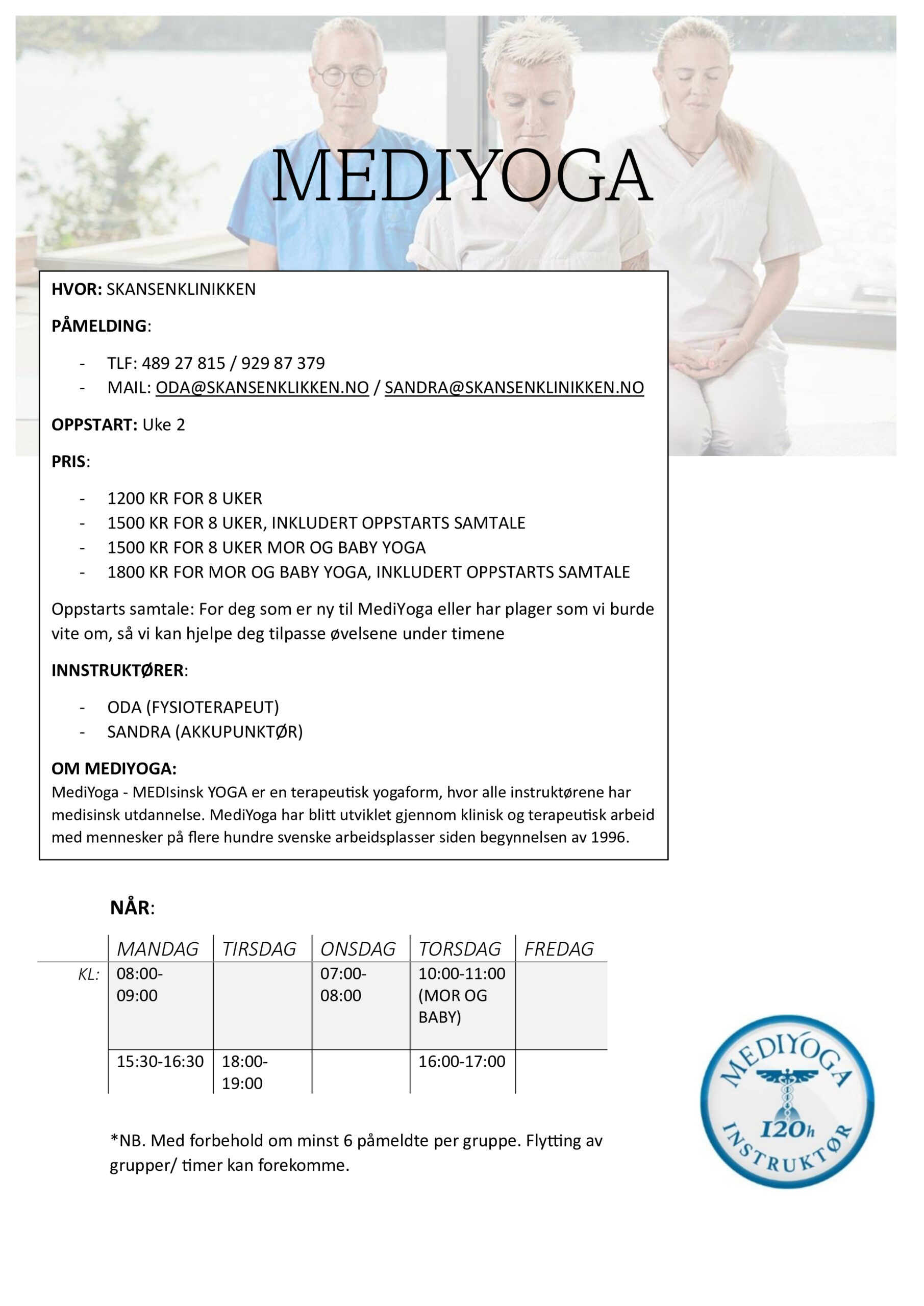 Medisinsk Yoga – skansenklinikken.no